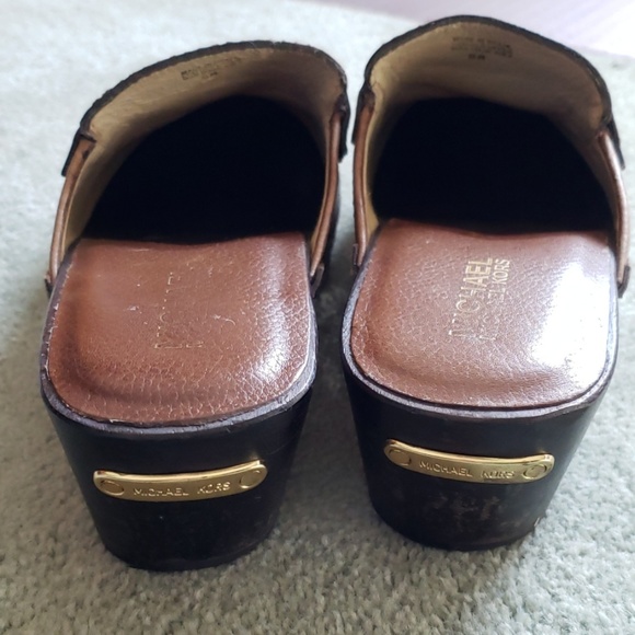 Michael Kors | Shoes | Euc Michael Kors Brown Leather Clogs | Poshmark